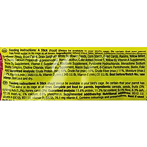 Vitakraft African Parrot Peanut & Fruit Treat Sticks 2 Pack, 6.46 Ounce