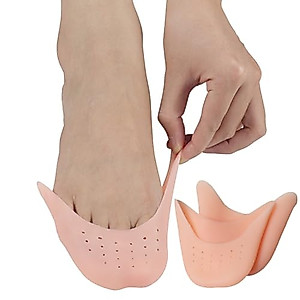 Dorytop Silicone Toe Protectors Ballet Dance Toe Pads Gel Toe Covers Ballet Pointe Shoes Soft Silicone Gel Ballet Dance with Breathable Hole(1Pair)