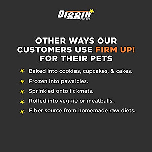 Diggin’ Your Dog Firm Up Pumpkin for Dogs & Cats with Cranberry, 100% Made in USA, Pumpkin Powder for Dogs, Digestive Support, Apple Pectin, Fiber, Healthy Stool, 4 oz