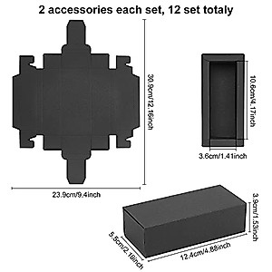 BENECREAT 12PCS Brown Kraft Packaging Drawer Box 4.8x2x1.5 Inch Cardboard Present Box for Lipstick, Small Perfume Essential Oil Bottle