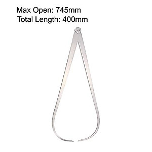 uxcell Outside Caliper 400mm 16 Inch Firm Joint Stainless Steel Measuring Tool