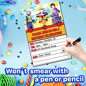 My Smart Choice Happy Choice Nu-To Invitation Cards and Envelopes - Happy Birthday Fill-in +20 Envelopes-Light Weight 230 Gram Post Card Style Invites for Kids Party