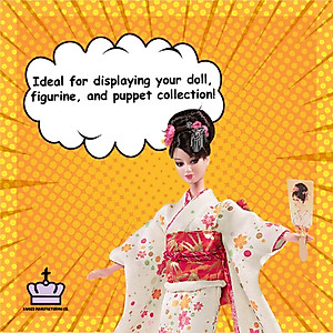 Kaiser Black Doll Stand - Action Figure Stands with Expandable Waist Wire for 8"-12" Dolls (6 pcs)