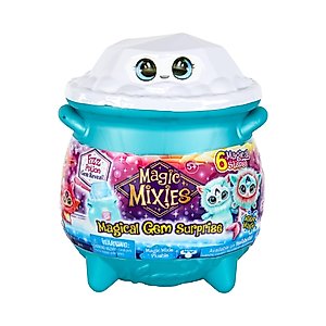 Magic Mixies Magical Gem Surprise Water Magic Cauldron - Reveal a Non-Electronic Mixie Plushie and Magic Ring with a pop up Reveal from The Fizzing Cauldron Medium