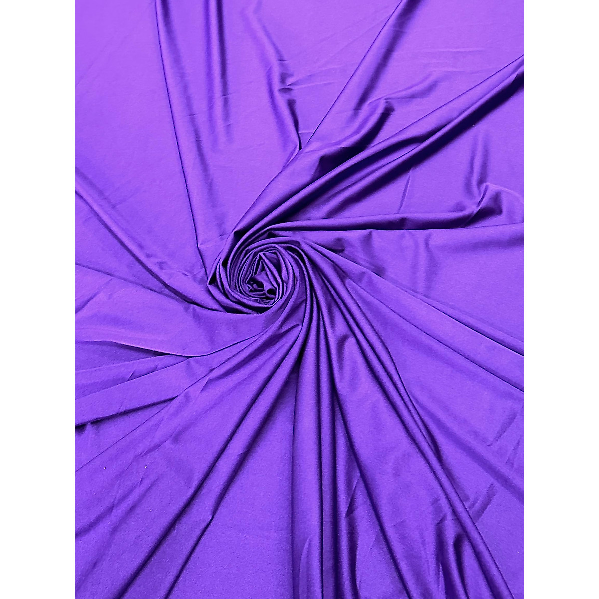 Premium Yoga Nylon Spandex Fabric - Ultra-Soft & Stretchy 4-Way Stretch Fabric by The Yard - Perfect for Activewear and Swimsuit Fabric, and More -1 Yard - 58 Inch Width (Purple)