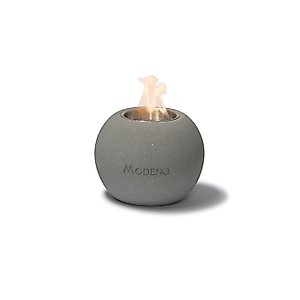 Bio Ethanol Fireplace Smokeless Portable Concrete Mini Tabletop Fire Pit Bowl Pot for Indoor Outdoor Garden Decor, 6.57in x 6.57in x 5.2in, Grey