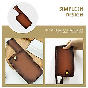 Meat Cleaver Covers Universal Leather Knives Universal Meat Cleaver Covers PU Leather Knife Butcher Knife Guards Protectors Blade Shield Guard Hatchet