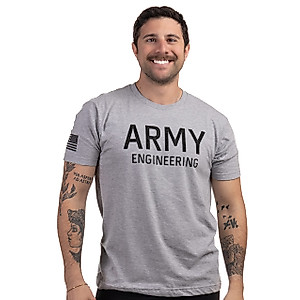 Ann Arbor T-shirt Co. Army Engineering Shirt | U.S. Military Physical Traning PT Infantry Workout Tee - (Engin, L)