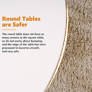 TUOMUR White Round Dining Table, 31.5" Tulip Table, Mid-Century Leisure Table