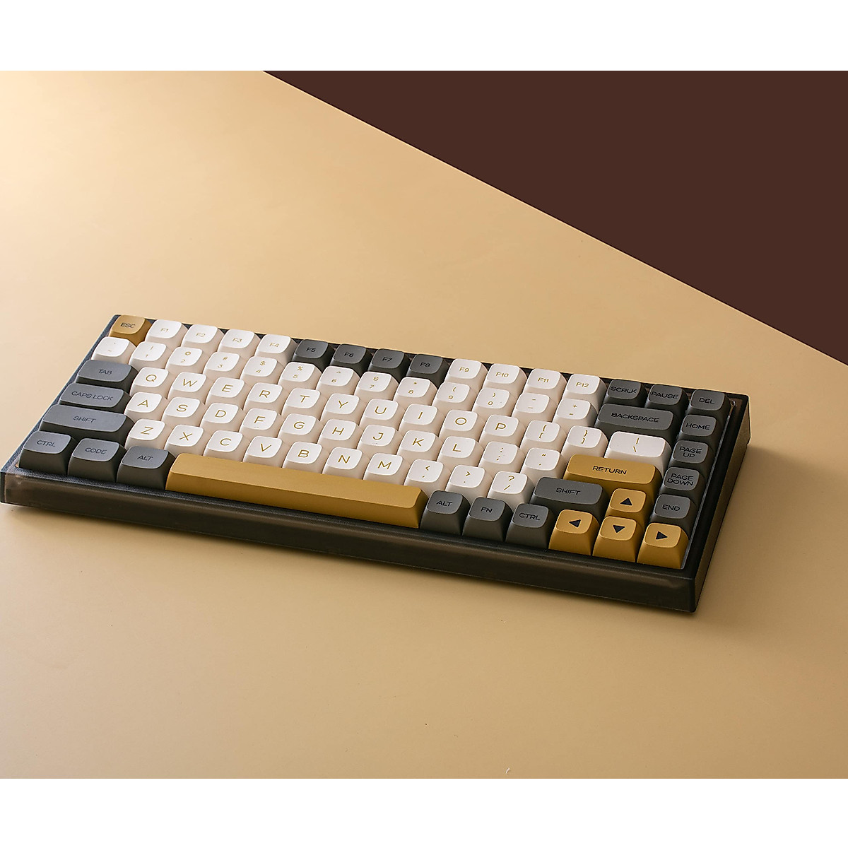 YUNZII KC84 Pro Hot Swappable Mechanical Keyboard 84-Key Gaming Keyboard with Translucent ABS Case, RGB Backlit for Mac/Win/Gamers (Gateron Blue Switch, Shimmer)