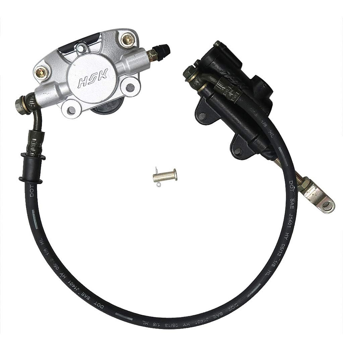 YC Yier 32" Go Kart Rear Live Axle Kit, 8" Complete Wheels Tires, 428 Sprocket, 4 Stud Hubs, Brakes, Front Steering Wheel Gear Rack Shaft Assembly for DIY Drift Trike Parts Golf Cart ATV Quad Buggy