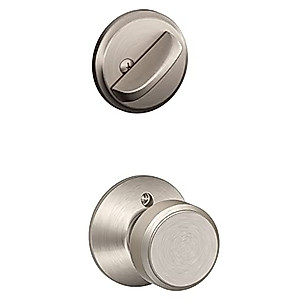 SCHLAGE Lock CO F59BWE619 Satin Nickel Bowery Handle Set