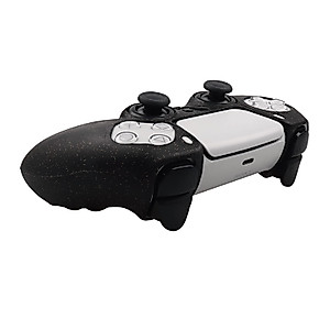 RALAN Controller Skin for PS5 Glitter Anti-Slip Silicone Cover Protector Case Compatible with PS5 Wireless/Wired Gamepad Controller with 4 Cat Paw Thumb Grip Caps & Black Pro Thumb Grip x 8.