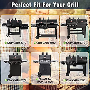 Adviace Heat Plates Replacement Parts for Char Griller 5050 5650 3001 E3001 3072 5072 3070 Grills, 3-Pack Stainless Steel Flame Shields for Chargriller 5050 5650 Char Griller 100001 Replacement Part