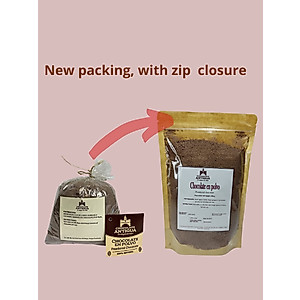Chocolate Antigua, Handmade Hot Chocolate Drink Powder, Mayan Cacao, Hand Carved with All Natural Ingredients for a Perfect Taza - From San Juan del Obispo, Antigua Guatemala, Brown, 16 Ounces