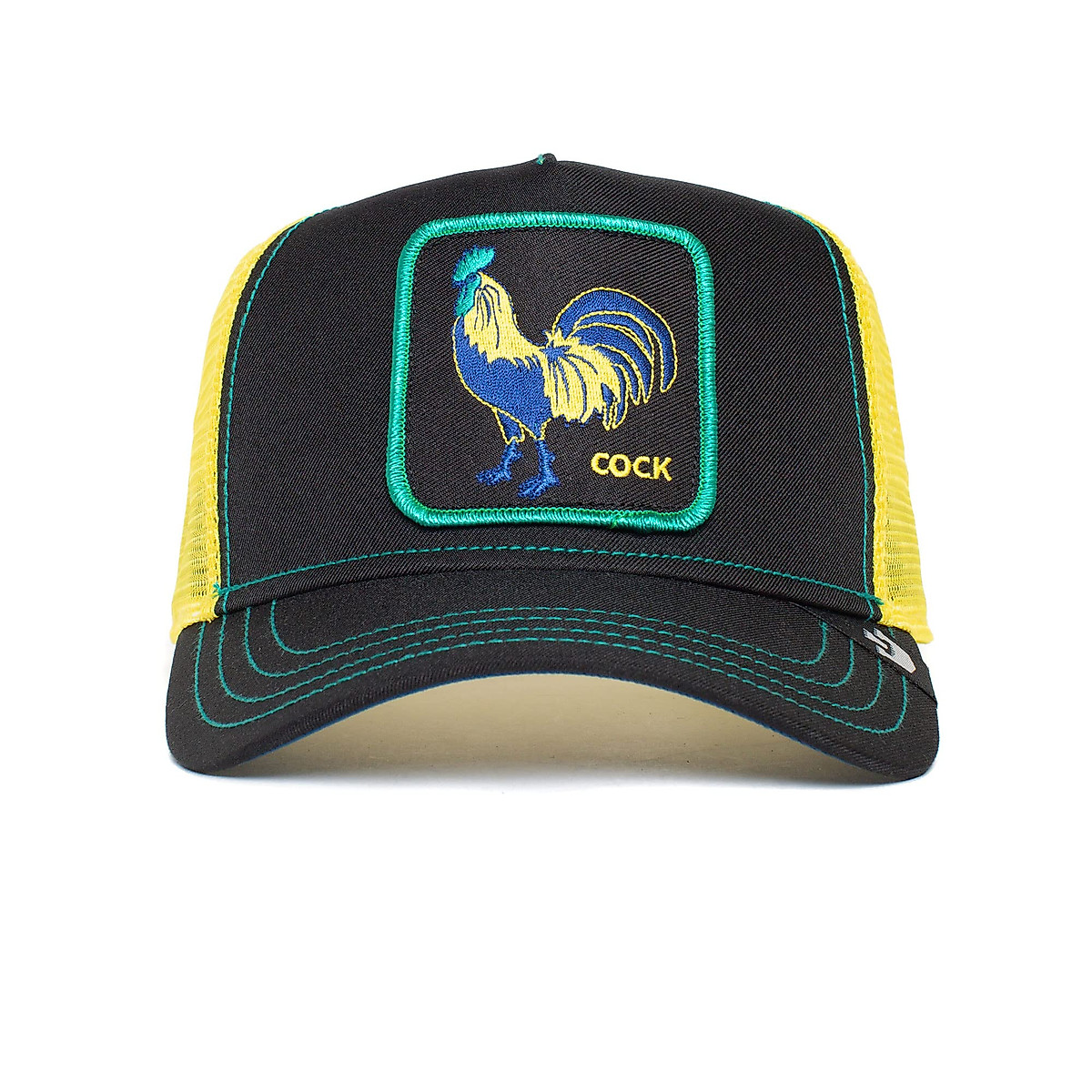 Goorin Bros. The Farm Acid Trip Collection Unisex Adjustable Trucker Cap, Black (Cock Trip), One Size