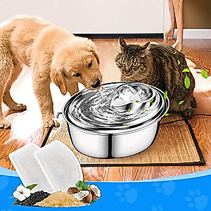 MyfatBOSS Cat Water Fountain Filter, 10 Pack Pet Fountain Filter Replacement Cat Fountain Filter Replacement and 5 Pump Filters Compatible with ORSDA D60 100oz/3L Automatic Pet Cat Water Fountain