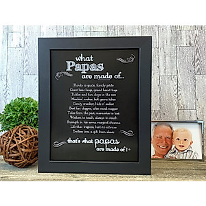 Papa Chalkboard Frame - Gift for Papa for Father's Day, Birthday, Birth of Grandchild - Made in USA