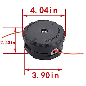Panari Trimmer Head for Echo Weed Eater SRM225 SRM211 PAS210 PAS211 PAS225 PAS230 PAS231 PAS260 PAS265 Speed Feed 400 SRM Series Straight Shaft Bump Head