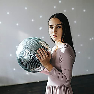 Disco Ball – Fun and Bright Disco Ball Ornament – 12-inch Large Disco Ball Décor for Parties, Weddings, Events – Fun and Classic Mirror Ball with Glass Pieces – Shiny and Elegant Design