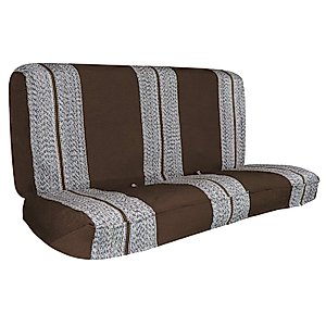 Leader Accessories Saddle Blanket Brown Bench Seat Cover Fits for Ford Chevrolet Dodge Full Size Pickup Trucks