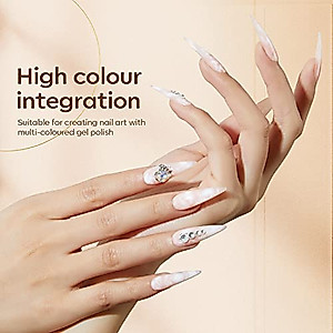 modelones Blooming Gel Nail Polish, 15ml Clear Marble Nail Design Kit U V LED Soak Off Nail Art Accessories for Spreading Effects, Marble, Floral Print, Watercolor Nail Art Design