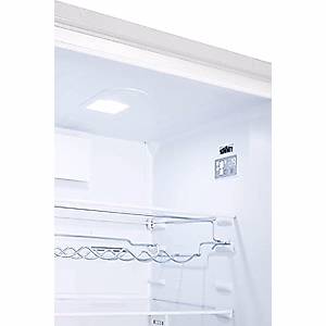 Summit FFBF241W 24 Bottom Freezer Refrigerator with 11.35 cu. ft. Capacity Crisper Drawer Ultra Quiet Operation in White