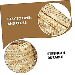 SOESFOUFU Table Trays Decorative Wicker Storage Baskets 1pc Straw Storage Basket Books Child Rectangle Wicker Wedding Basket Rattan Storage Basket