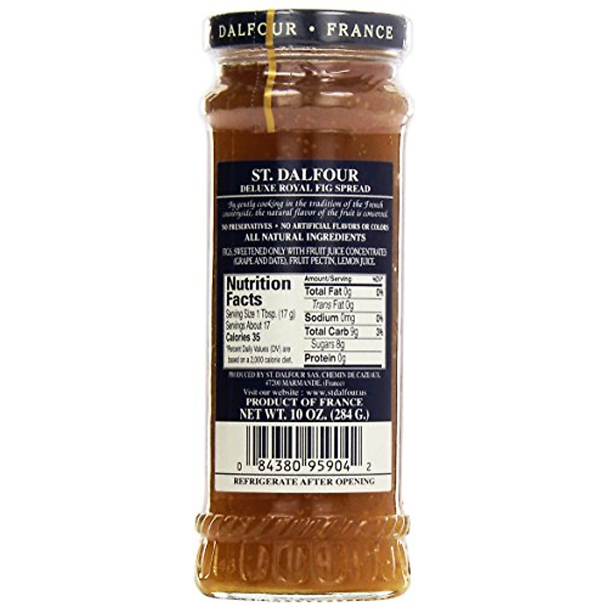 St. Dalfour Royal Fig Fruit Spread, 10 Ounce