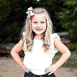 80 PCS Boutique Grosgrain Ribbon Pinwheel 3" Hair Bows Alligator Clips For Babies Toddlers Teens