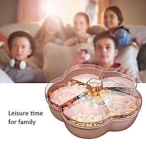 AYily Snack Storage Box, Flower Shape Snack Serving Tray, Snacks Storage Box With Lid, Food Fruit Storage Box, Nut Candy Dried Fruit Container