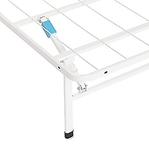 Amazon Basics Foldable Metal Platform Bed Frame with Tool Free Setup, 14 Inches High, Twin, White