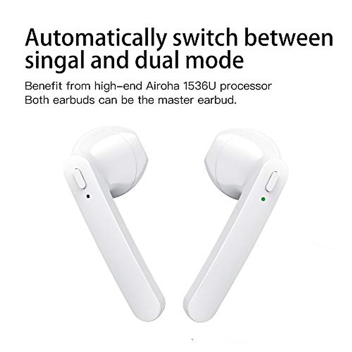 WAVEFUN Wireless Earbuds, Bluetooth Earbuds Bluetooth Headphones with Microphone Waterproof True Wireless Earbuds Stereo Sound Deep Bass Crystal-Clear Calls Headset for Sports Workout Home Office