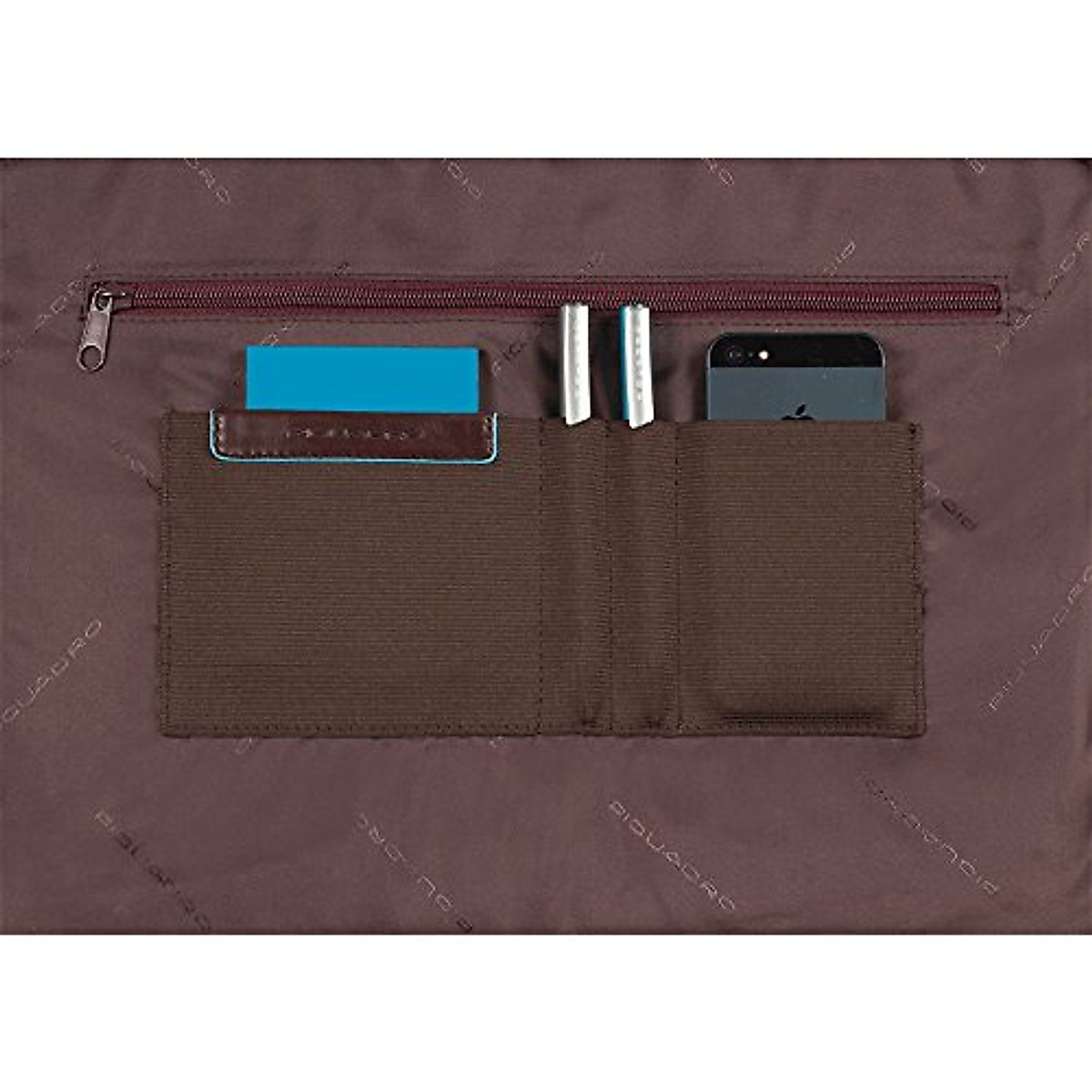 Piquadro Computer Backpack with Padded Ipad/Ipadmini Compartment, Mahogany, One Size