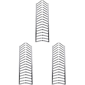 UPKOCH 3 pcs Hiking Rack Portable Smoker Garden Roasting Fish Barbeque Racks Stainless BBQ or Grid Travel Parties Grate Folding Foldable for Non Standing Stick Cookware Rib Picnic Silver