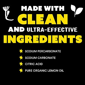 Molly's Suds Natural Oxygen Whitener | Natural Bleach Alternative, Plant-Derived Ingredients | Whitens Brights and Brightens Colors (Pure Lemon Essential Oil - 41.09 oz)