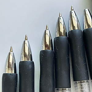 sencoo 9 pack Gel Pens Retractable Erasable Black Ink Rollerball Pens Fine Point Ballpoint Writing Pen for Office - 0.5mm Tips with Comfort Grip