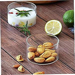 Healifty 6 Pcs Pudding Mold Cups Round Glasses Juice Glass Candy Mold Round Dessert Bowl Glass Jelly Bowl Cocktail Glasses Glass Pudding Cup Dessert Supply Transparent Yogurt Cup With Cover