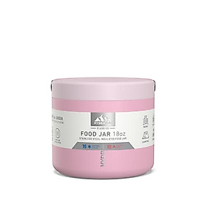 Hydrapeak 18oz Stainless Steel Vacuum Insulated Thermos Food Jar | Kids Thermos for Hot Food and Cold Food, Wide Mouth Leak-Proof Soup Thermos for Adults, 10 Hours Hot and 16 Hours Cold (Pink)