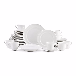 Mikasa Antique White 40-Piece Dinnerware Set, Service for 8