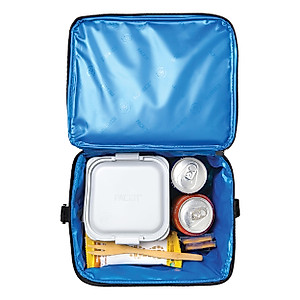 PackIt Freezable Essential Cooler, Black, Built with ECOFREEZE Technology, Fully Freezable, Collapsible, Reusable, With Removable Crossbody Strap, Top Clip Handle, Designed for Fresh Office