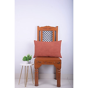 Trade Star Authentic Large Cushion Case Ethnic Luxurious Farmhouse Decor Modern Rustic Home Decor Pillow Cover Mudcloth Throw Pillow Cover (Rust (Solid), 14 X 22 Inch)