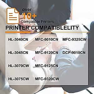 greencycle 4 PK Toner Cartridge Set TN210K TN210C TN210Y TN210M Compatible for Brother HL-3070CW MFC-9120CN Printer