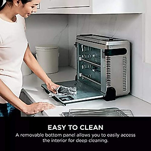 Ninja FT102CO Foodi 9-in-1 Digital Air Fry Oven Air Fry, Air Roast, Air Broil, Bake, Bagel, Toast, Dehydrate, Keep Warm, and Reheat, Stainless Steel (Renewed)