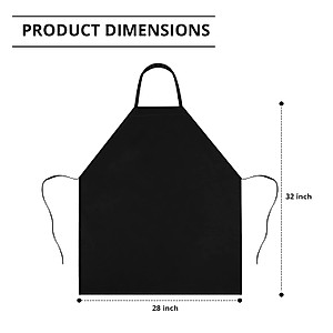 Utopia Wear Chef Kitchen Bib Aprons (2-Pack, Black)