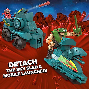 MEGA Masters of the Universe Battle Ram and Sky Sled Attack Vehicle Construction Set, Building Toys for Boys