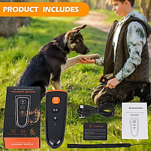 MZBYDLM Anti Barking Device Ultrasonic Dog Bark Deterrent LED Flash+Sound Wave Drive Dog Barking Deterrent Dog Barking Control Devices Ultrasonic Bark Control Training &Behavior Aids for Dogs