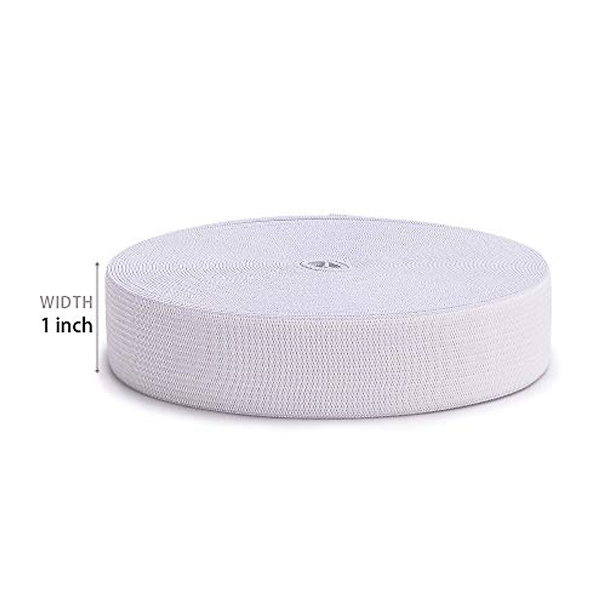 Elastic Bands for Sewing White 1 Inch 12 Yard High Elasticity Knit Spool Sewing Band for Waistbands Pants Clothes and Crafts DIY, Airisoer