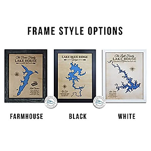 Personalized House Decor Wood Lake Map of Any Lake - Customized Handmade Gifts for Lake House Wall Decor