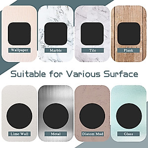 JEGONFRI Door Stoppers Wall Protector from Furniture, 10pcs 2" Strong Adhesive Round Door Knob Wall Protector, Silicone Thickened Door Bumpers for Walls (Black, Round)